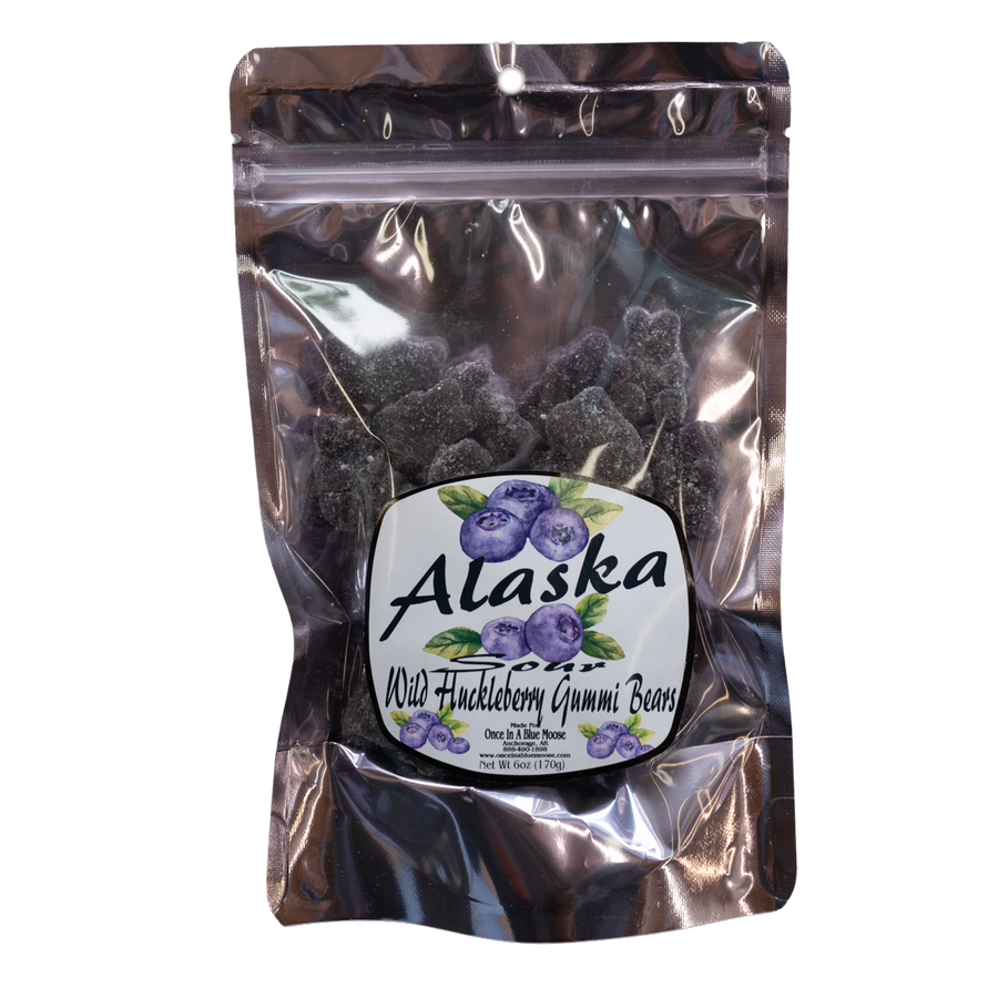 Wild Huckleberry Sour Gummi Bears 8 oz